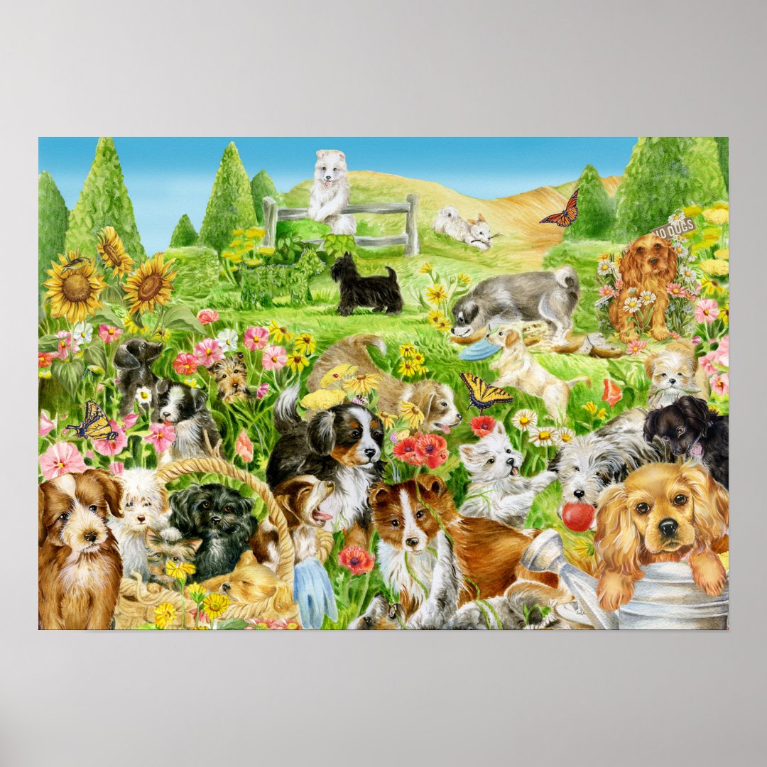 Puppy Play Poster | Zazzle