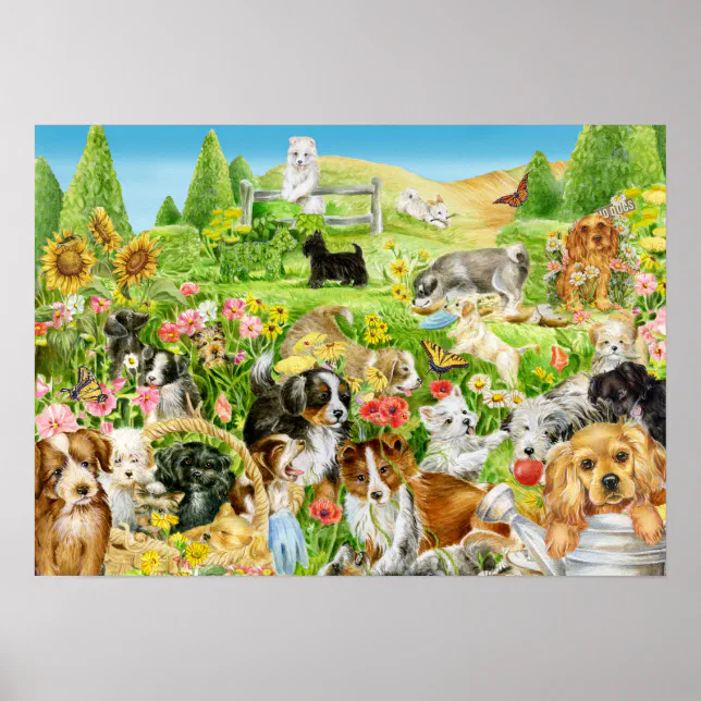 Puppy Play Poster | Zazzle
