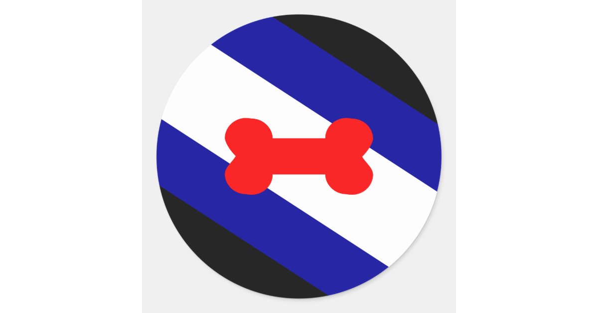 Puppy Play Pride Flag Classic Round Sticker | Zazzle
