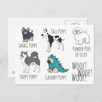 Puppy Poem Postcard | Zazzle