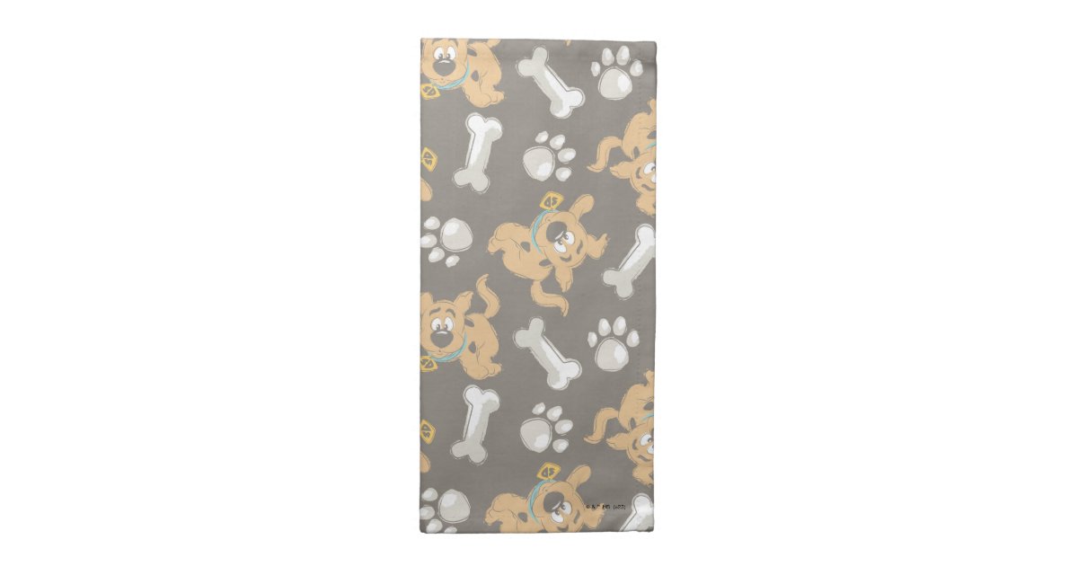 Puppy Scooby-Doo Bone & Paw Print Pattern Cloth Napkin | Zazzle