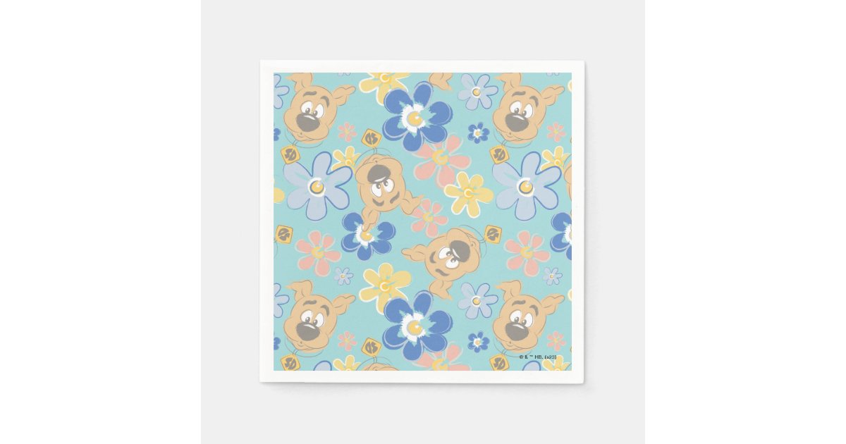 Puppy Scooby-Doo Flower Pattern Napkins | Zazzle