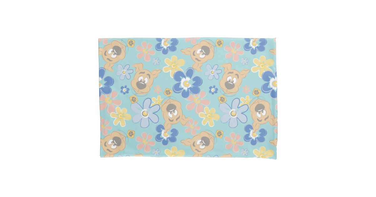 Puppy Scooby-Doo Flower Pattern Pillow Case | Zazzle