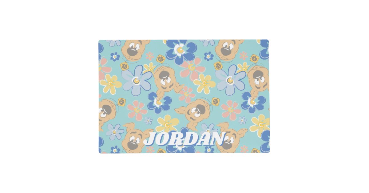 Puppy Scooby-Doo Flower Pattern Placemat | Zazzle