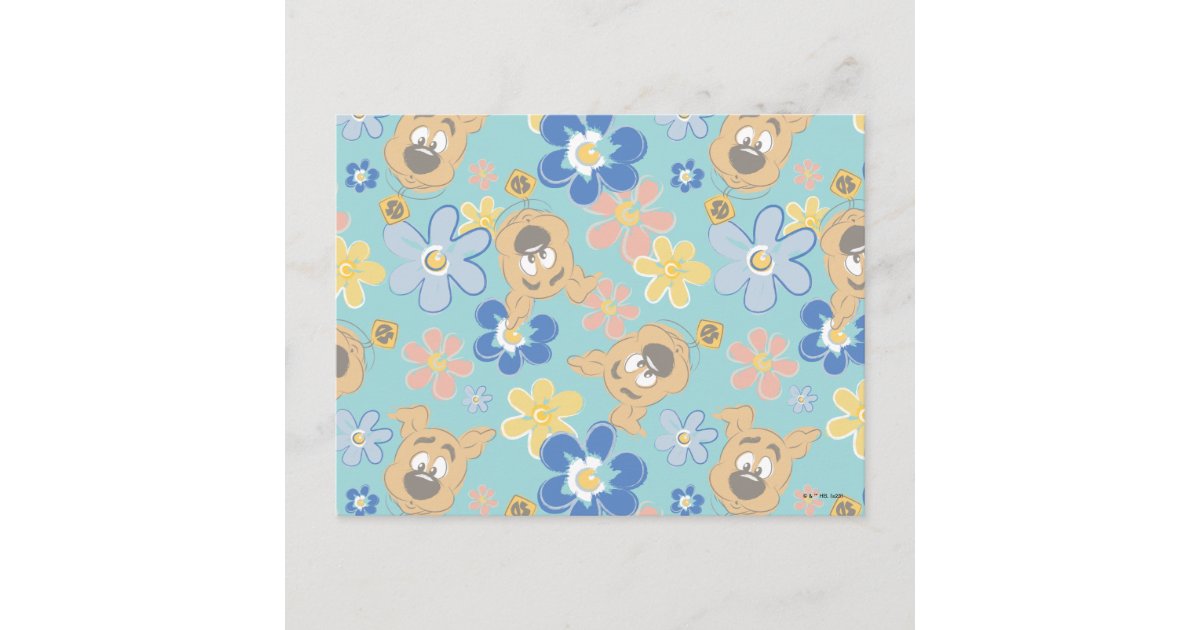 Puppy Scooby-Doo Flower Pattern Postcard | Zazzle
