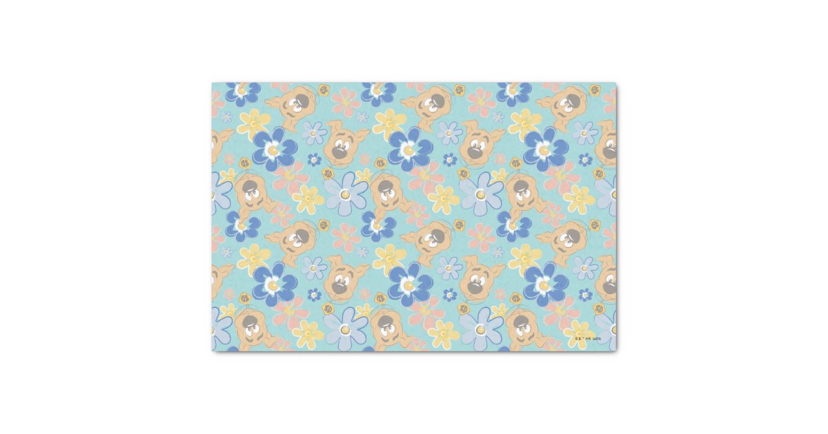 Puppy Scooby-Doo Flower Pattern Tissue Paper | Zazzle