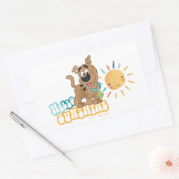 Puppy Scooby-Doo "Hello Sunshine" Rectangular Sticker | Zazzle