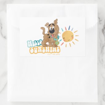 Puppy Scooby-Doo "Hello Sunshine" Rectangular Sticker | Zazzle