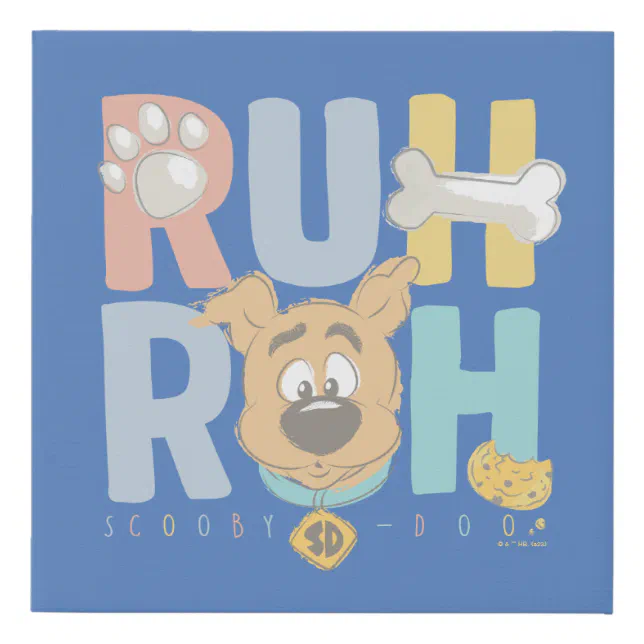 Puppy Scooby-Doo "Ruh Roh" Faux Canvas Print | Zazzle
