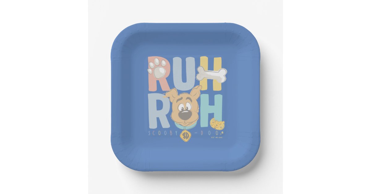 Puppy Scooby-Doo "Ruh Roh" Paper Plates | Zazzle