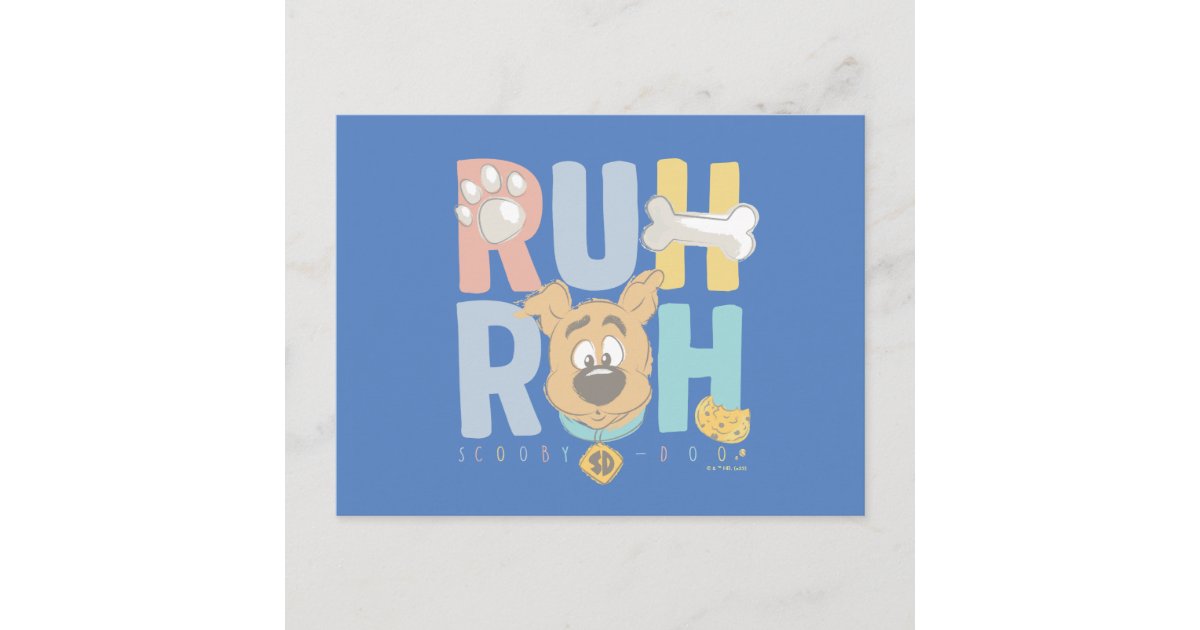 Puppy Scooby-Doo "Ruh Roh" Postcard | Zazzle