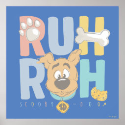 Puppy Scooby-Doo "Ruh Roh" Poster | Zazzle