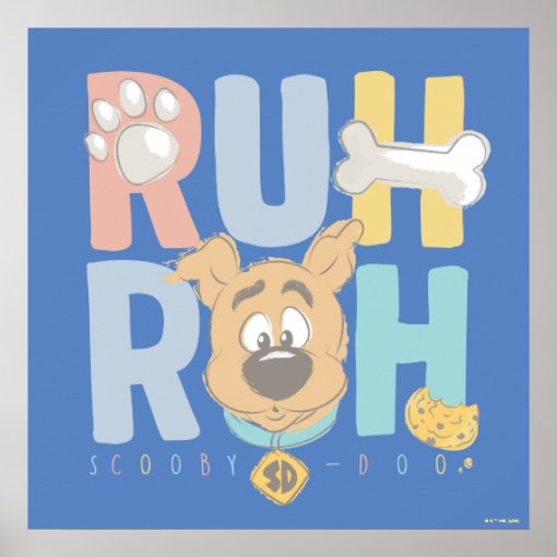 Puppy Scooby-Doo "Ruh Roh" Poster | Zazzle