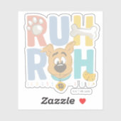 Puppy Scooby-Doo "Ruh Roh" Sticker | Zazzle