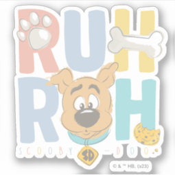 Puppy Scooby-Doo "Ruh Roh" Sticker | Zazzle