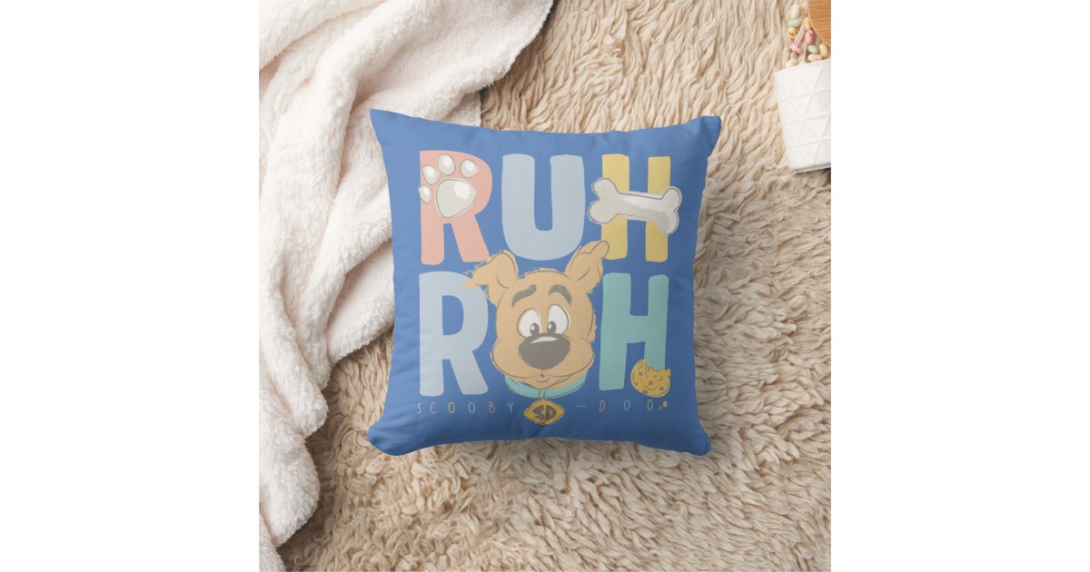 Puppy Scooby-Doo "Ruh Roh" Throw Pillow | Zazzle
