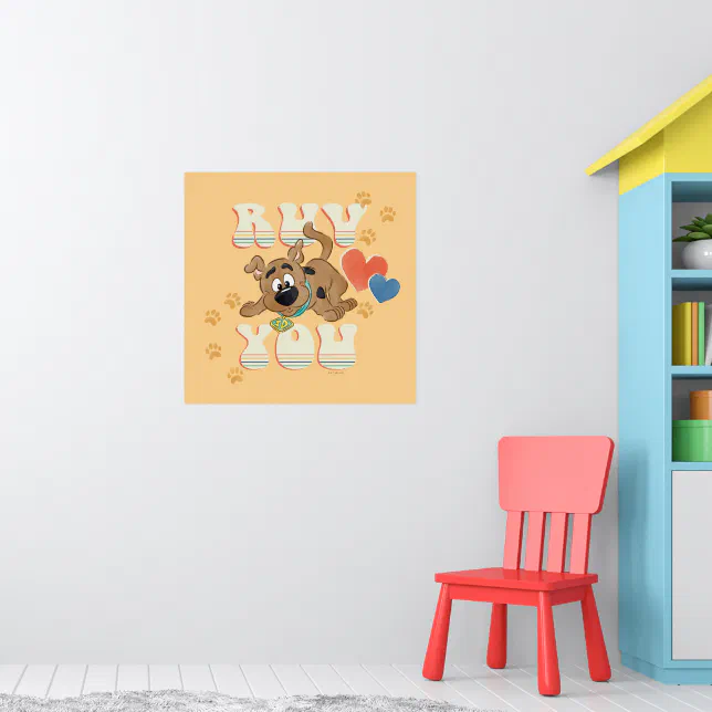 Puppy Scooby-Doo "Ruv You" Poster | Zazzle