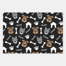 Pups, Bones and Dogs Wrapping Paper Sets | Zazzle