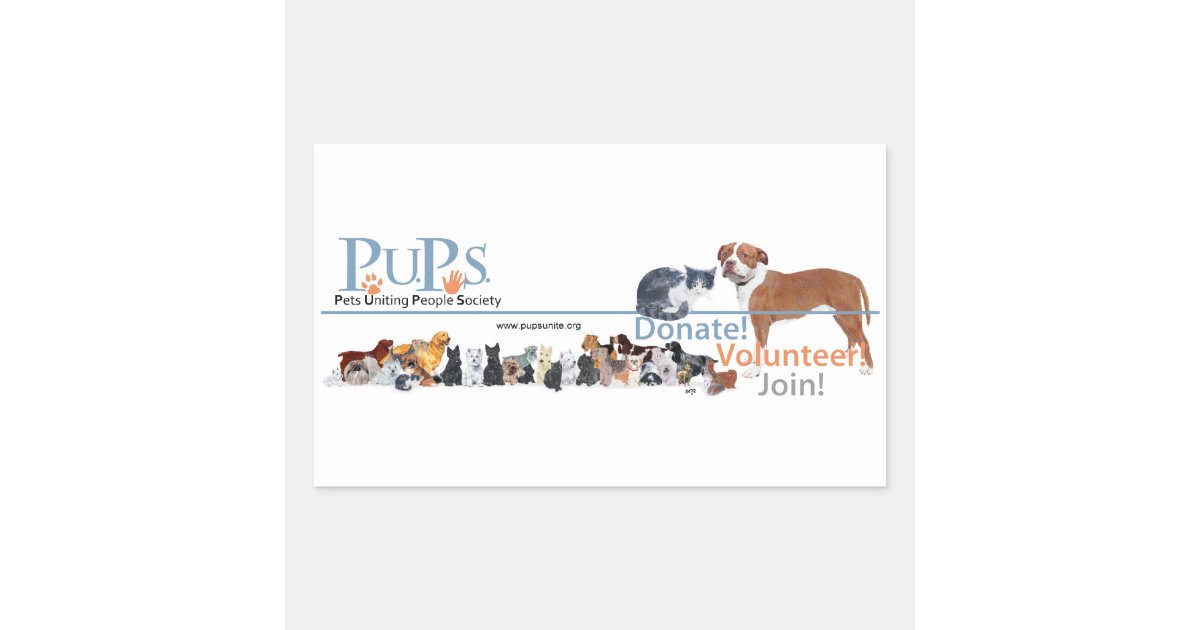 PUPs Logo Sticker | Zazzle