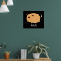 Puptato Funny Puppy Potato Pun Dark BG Poster | Zazzle