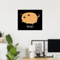 Puptato Funny Puppy Potato Pun Dark BG Poster | Zazzle
