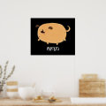 Puptato Funny Puppy Potato Pun Dark BG Poster | Zazzle