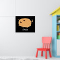 Puptato Funny Puppy Potato Pun Dark BG Poster | Zazzle