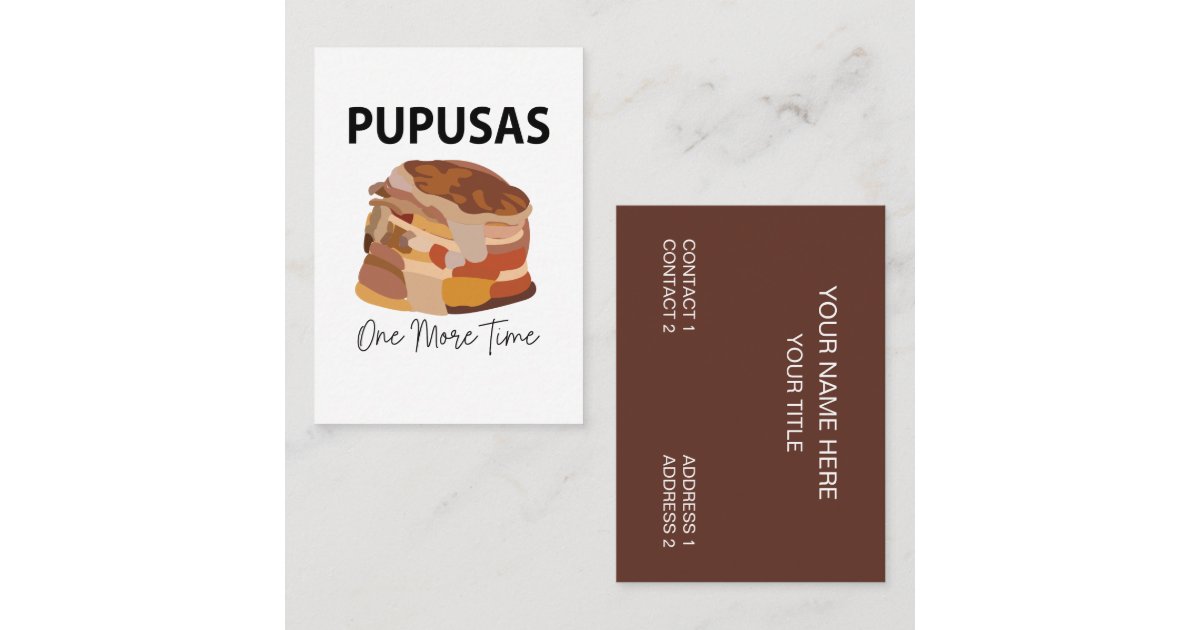 Pupusas El Salvadorian Salvador Bread Pupusas Business Card | Zazzle