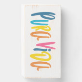 Pura Vida Colorful Letters Costa Rica Wooden Box Sign | Zazzle