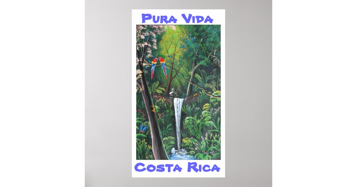 Pura Vida Costa Rica Poster | Zazzle