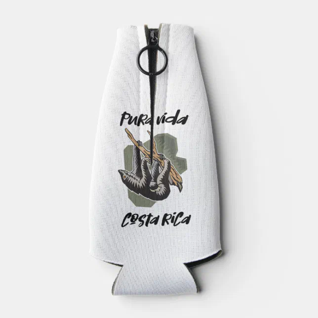 Pura Vida Sloth Costa Rica Souvenir Bottle Cooler | Zazzle
