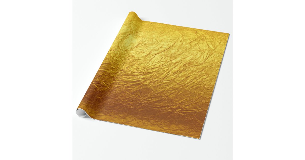 PURE GOLD PAPER Pattern + your text / photo | Zazzle