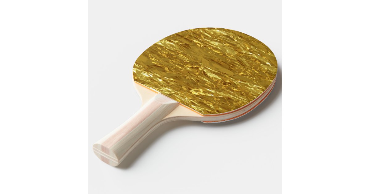 PURE GOLD pattern / gold foil Ping Pong Paddle | Zazzle