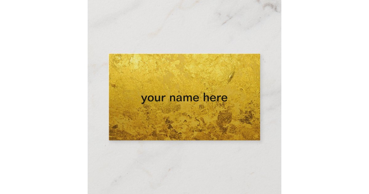 PURE GOLD pattern / gold leaf Business Card | Zazzle