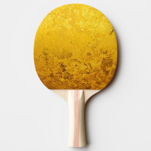 PURE GOLD pattern / gold leaf Ping-Pong Paddle | Zazzle