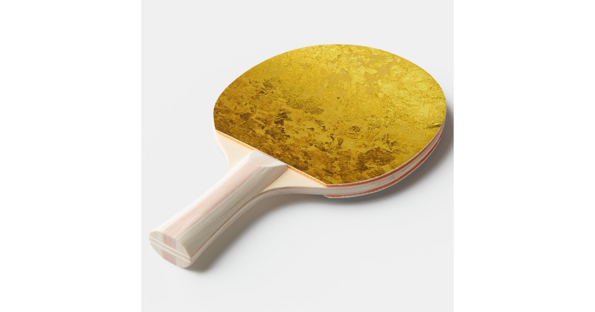 PURE GOLD pattern / gold leaf Ping-Pong Paddle | Zazzle