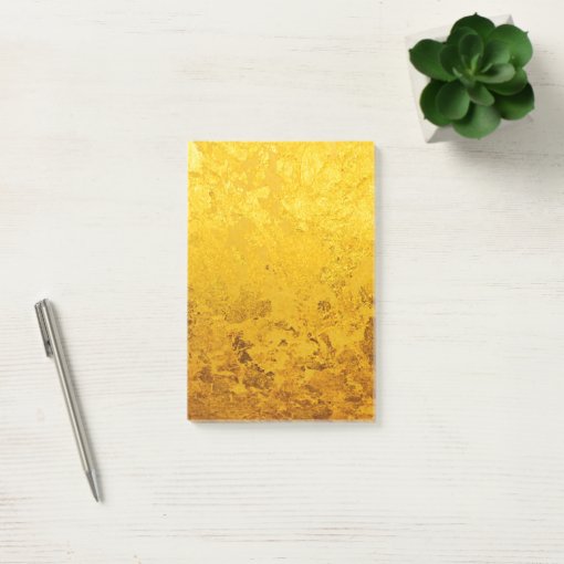 PURE GOLD pattern / gold leaf Post-it Notes | Zazzle