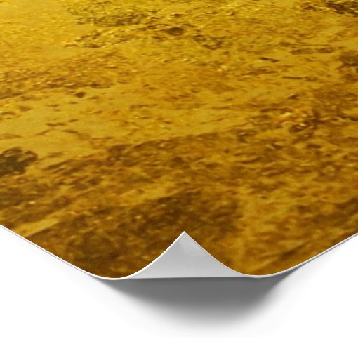 PURE GOLD pattern / gold leaf Poster | Zazzle