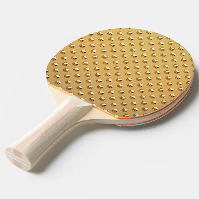 PURE GOLD pattern / golden pearls Ping Pong Paddle | Zazzle