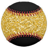 PURE GOLD Splatter Pattern + your text / photo Softball | Zazzle