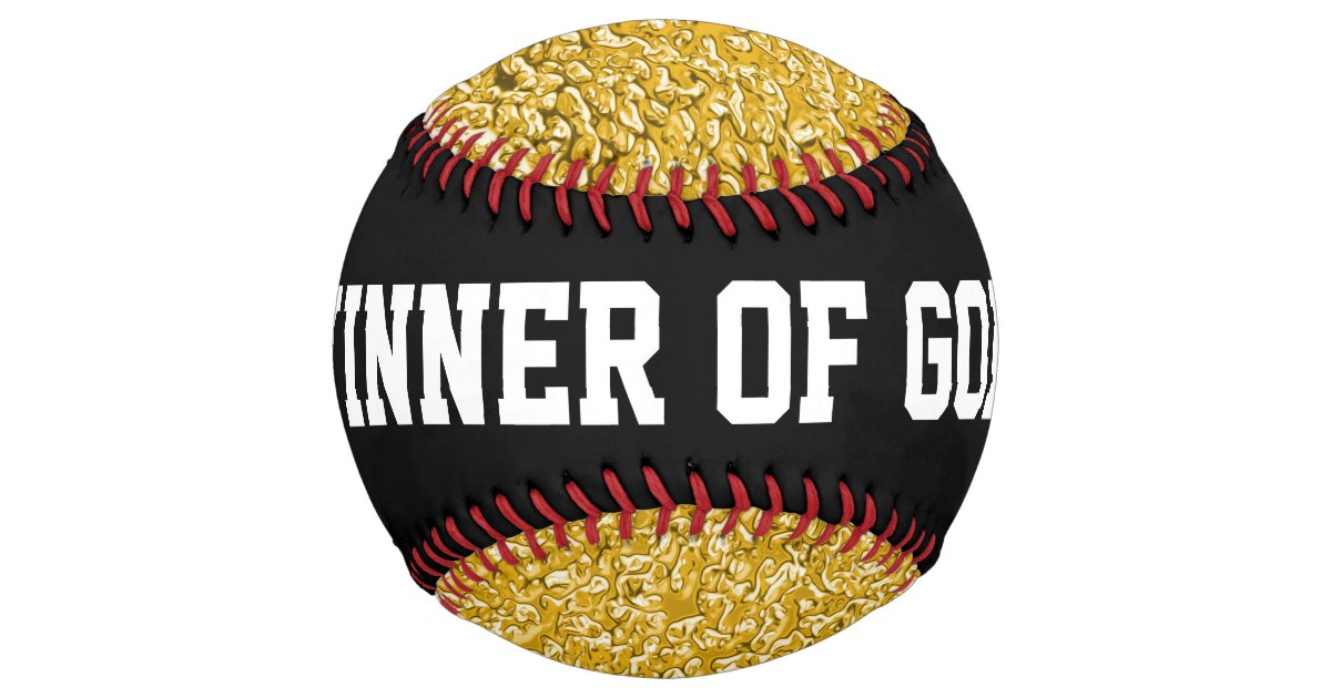 PURE GOLD Splatter Pattern + your text / photo Softball | Zazzle