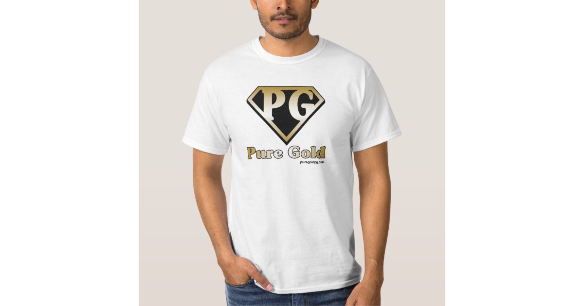 Pure Gold with text T-Shirt | Zazzle