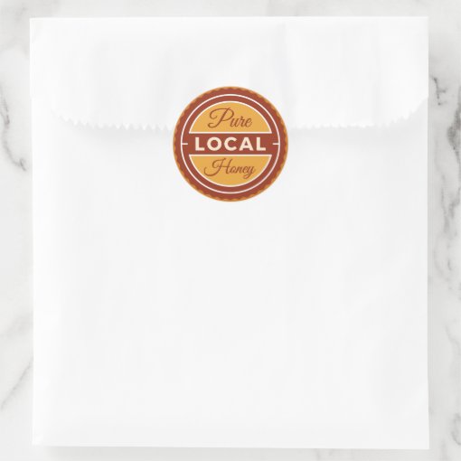 Pure Local Honey Information Classic Round Sticker | Zazzle
