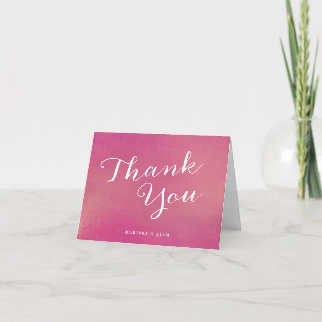 Pure Love Wedding Thank You Cards / Rose | Zazzle