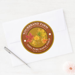 Pure Maple Syrup Label Template | Zazzle