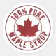 Pure Maple Syrup with Red Leaf Product Sticker | Zazzle