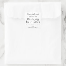 Pure Organic Vegan Handmade Bath Soak Labels | Zazzle