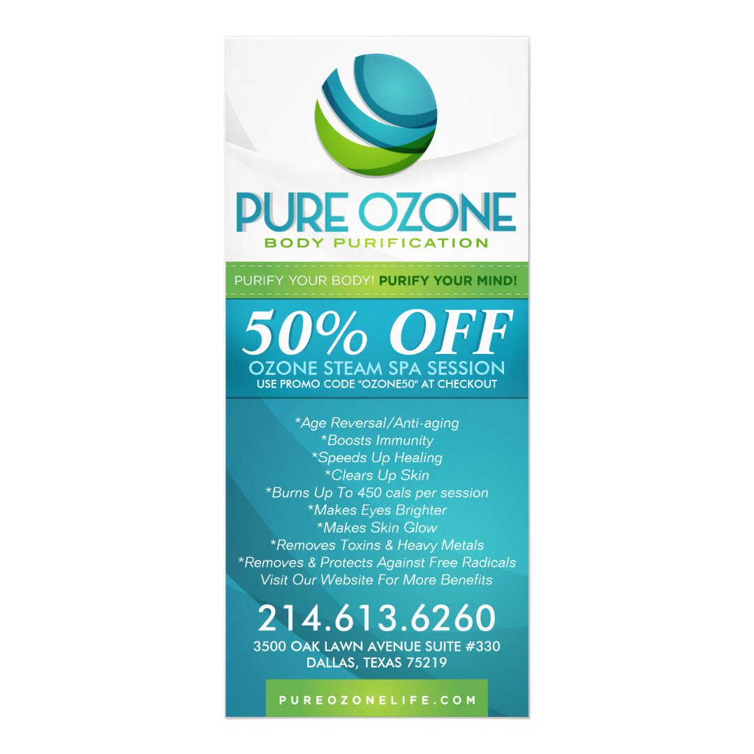 Pure Ozone Flyer Rack Card | Zazzle