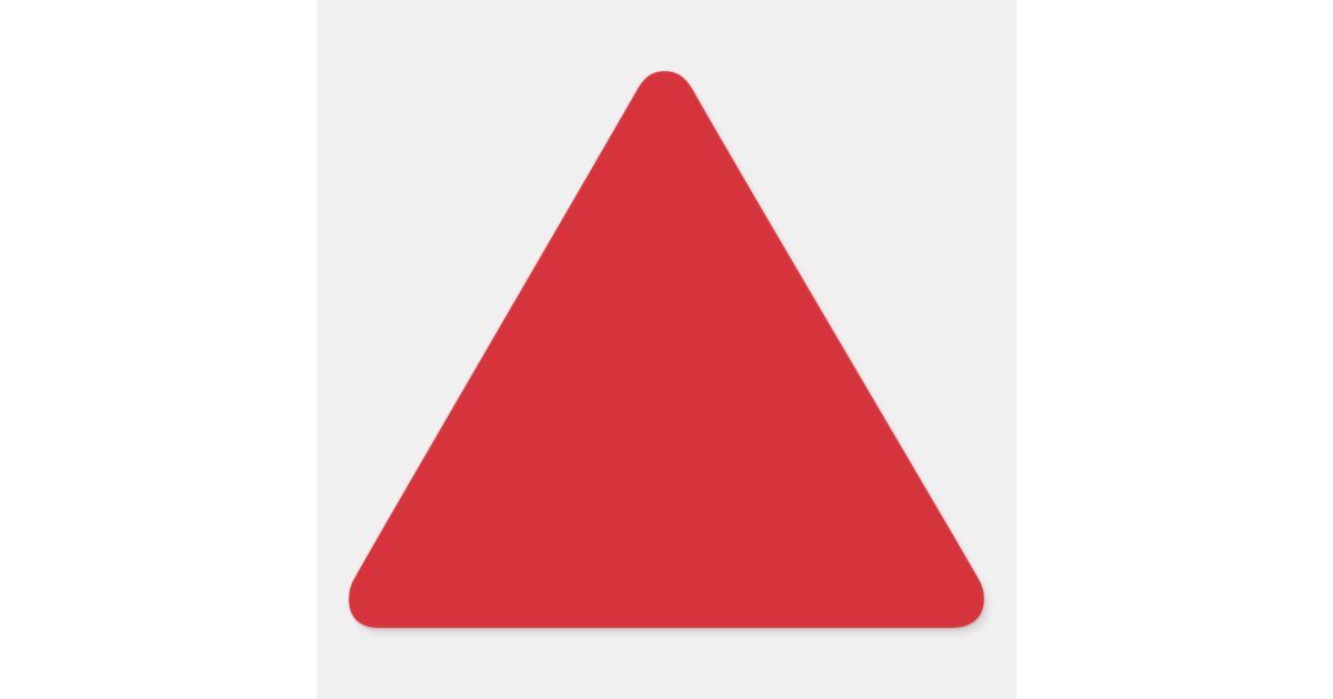 Pure Red Triangle Sticker | Zazzle