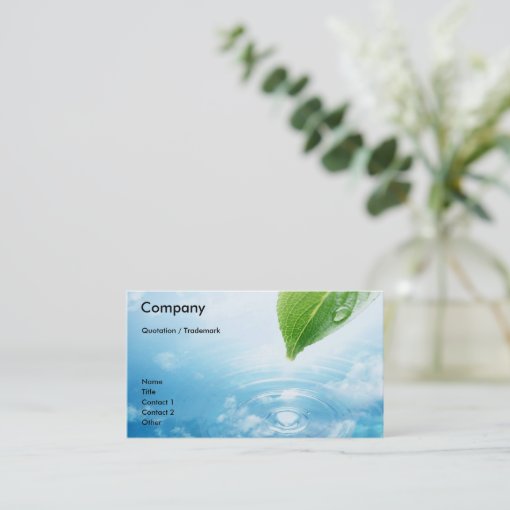 Pure Water business card template | Zazzle